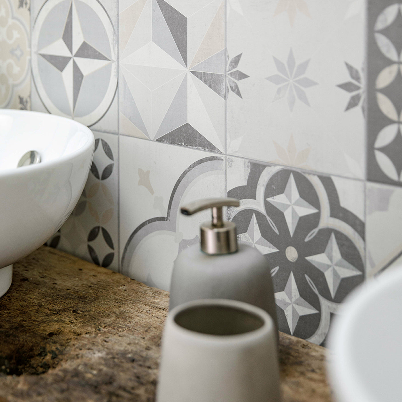 Revêtement mural Element 3D Cement Tile beige | Revêtement mural pour ...