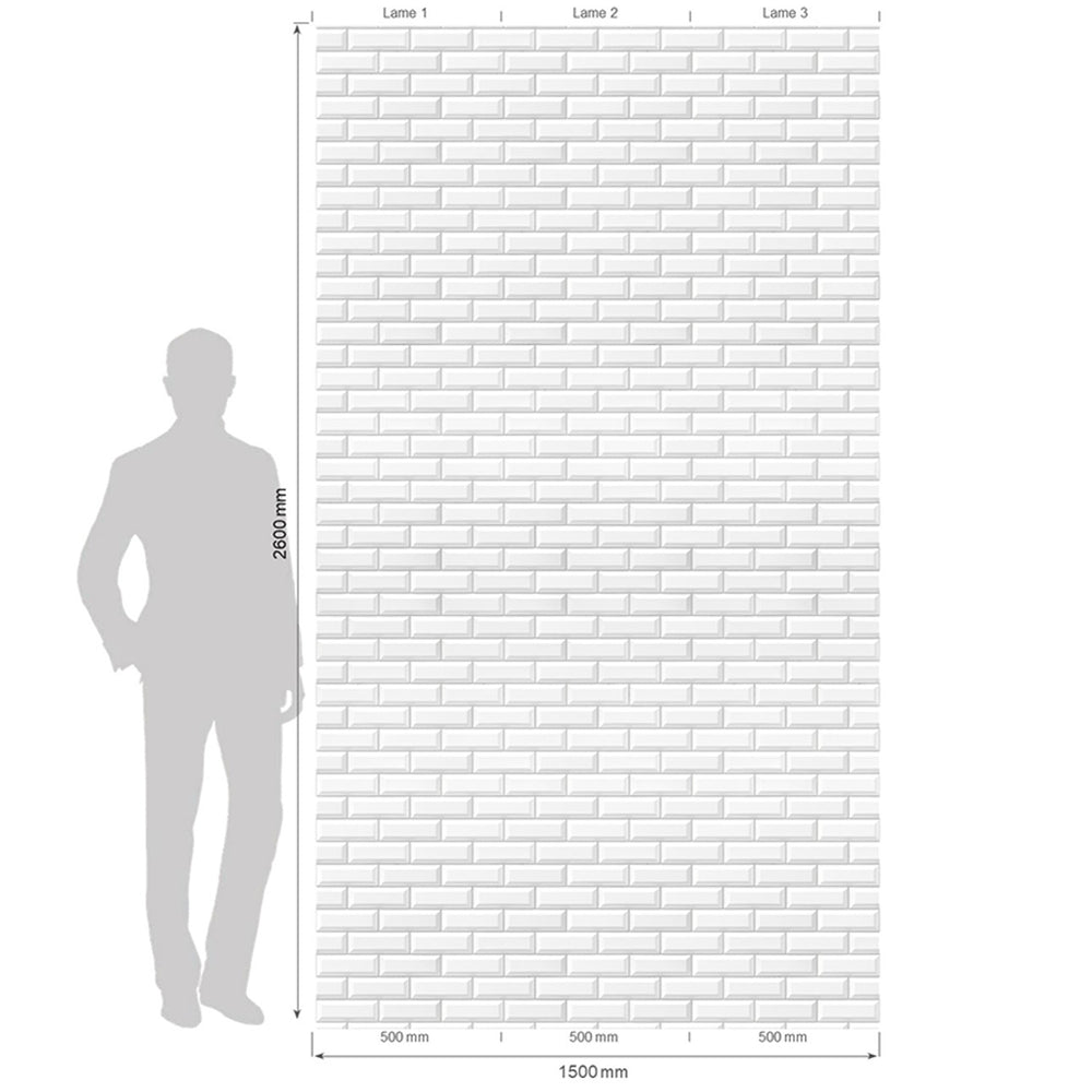 Element 3D Metro White Tile wall panel | Wall panel | Grosfillex ...